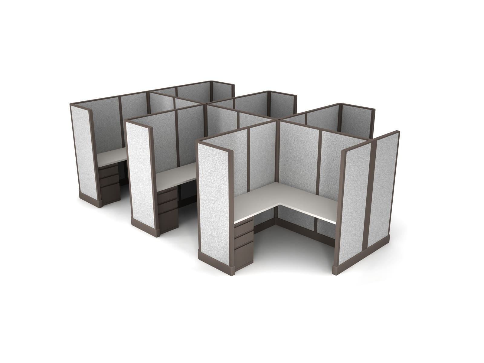 6 Man Cluster 6x6 Office Cubicle Near Me| Orlando Cubicles